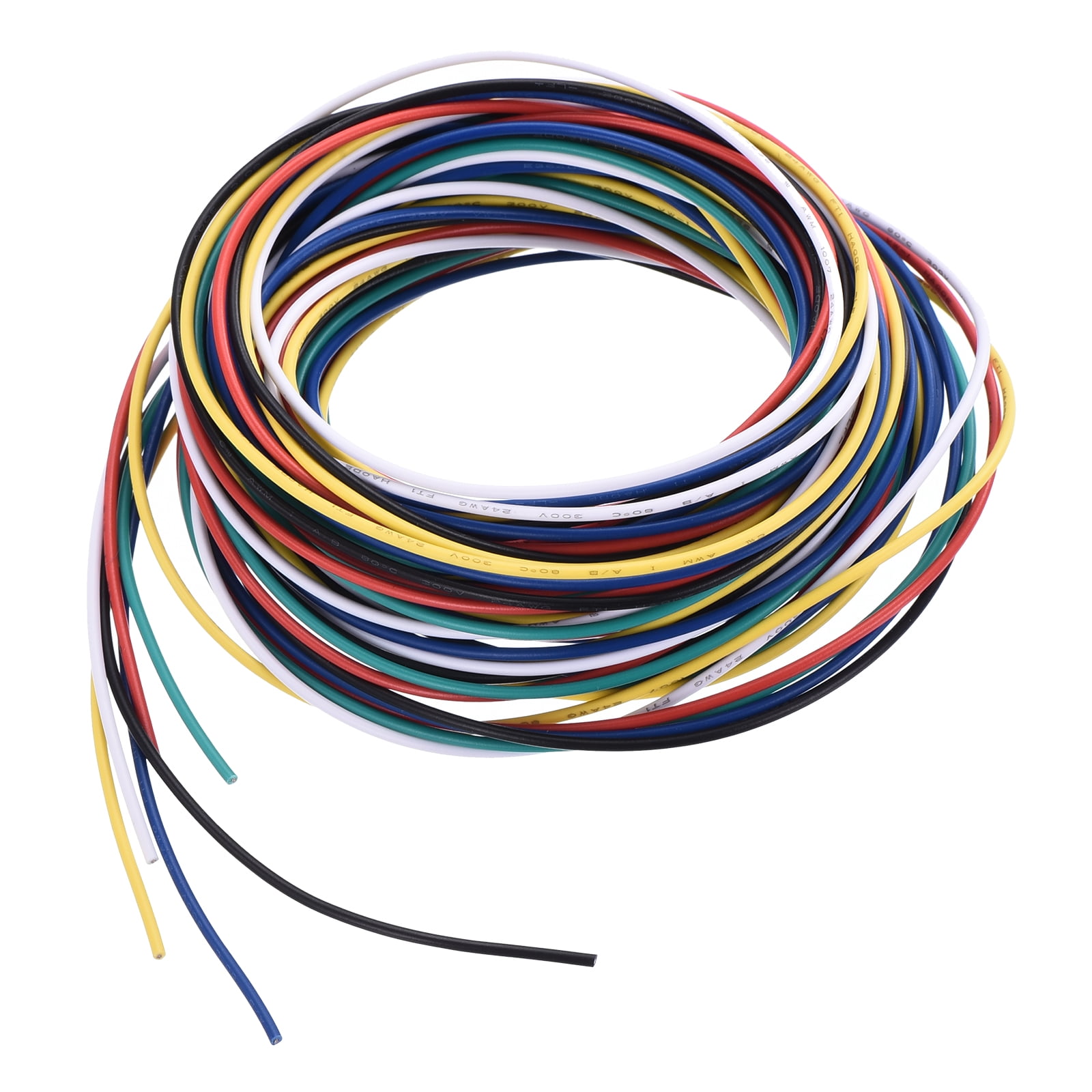24 Gauge Hookup Wire 3.0m/10ft 24AWG Flexible Electrical Wire Tinned ...