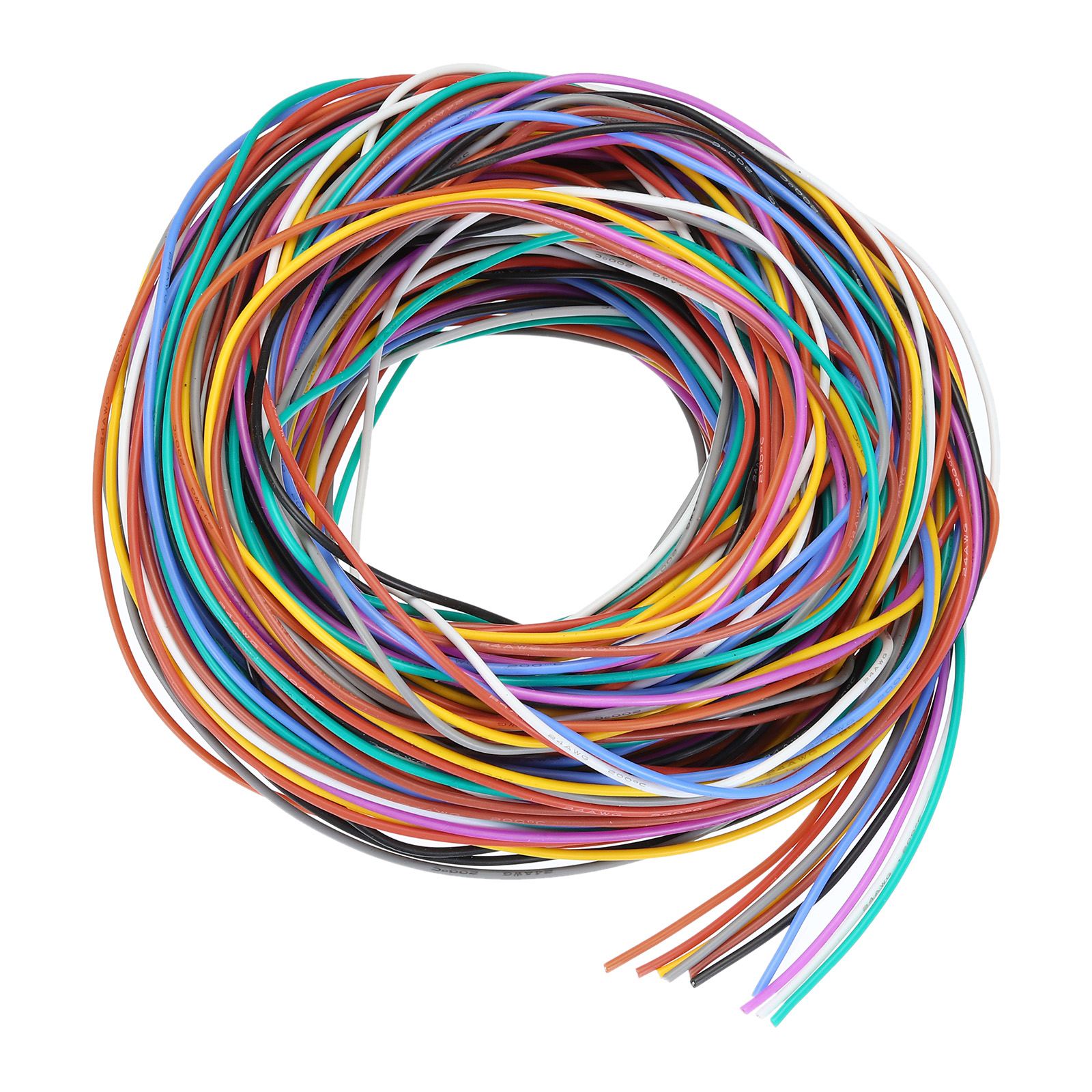 24 Gauge PVC Hookup Wire 7.5m/25ft 24AWG Electrical Wire Spool Ul10010 ...