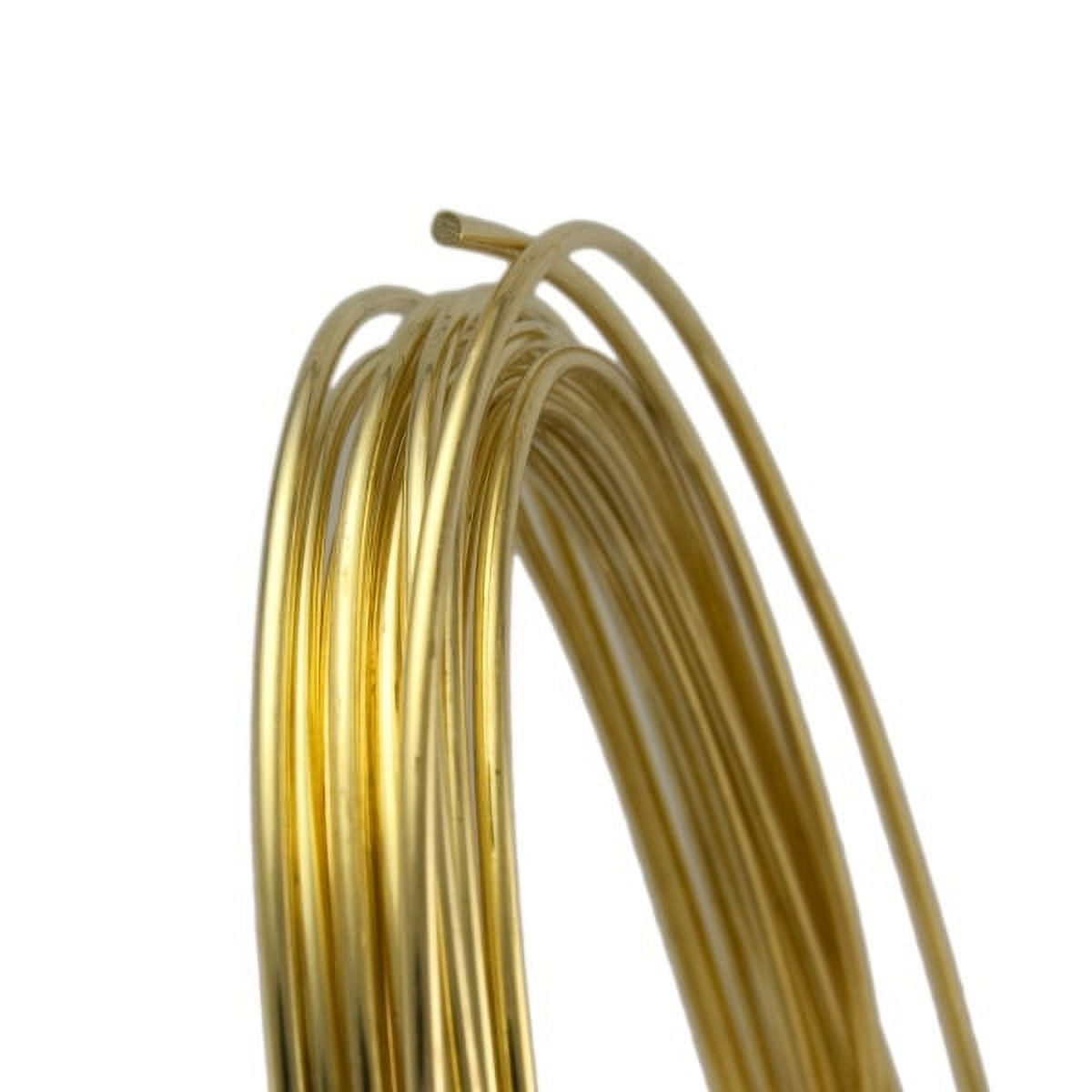 24 Gauge Round Half Hard Yellow Brass 25FT - Walmart.com