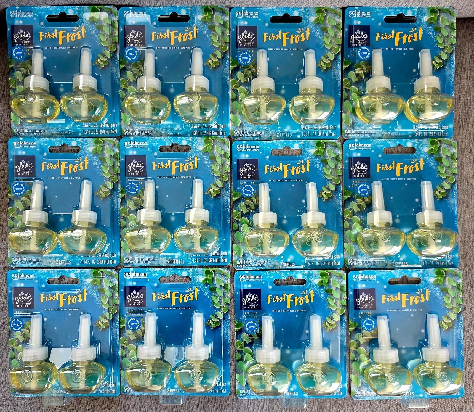 24 Glade First Frost Limited Edition Plugin oil Refills NEW Scent 12 ...