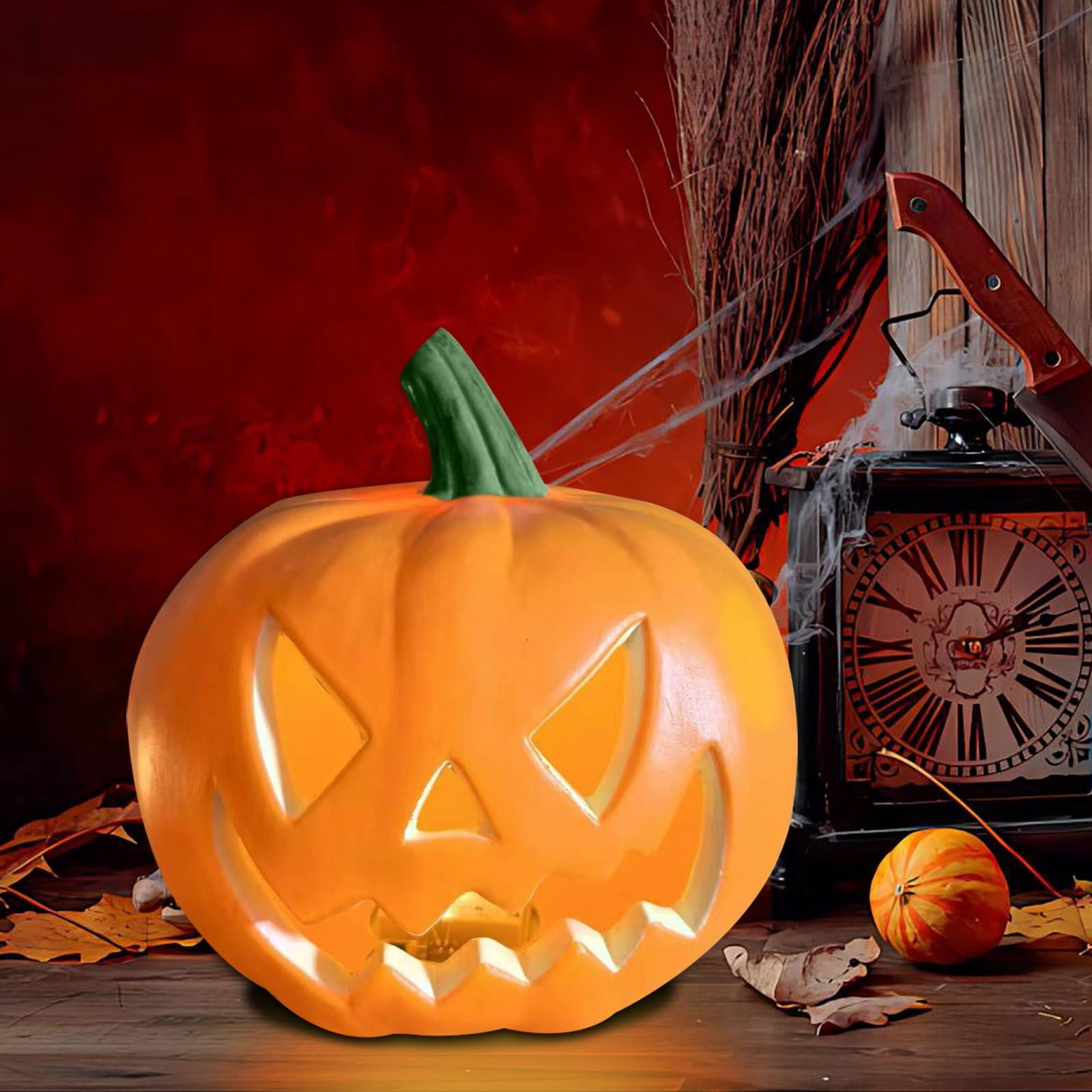 24" Glow-in-the-Dark Halloween Pumpkin Lantern - Commercial Grade ...