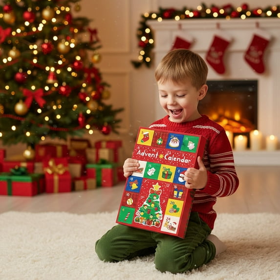 24 Grid Christmas Advent Calendar Box, Bulk Empty Gift Box Packaging ...