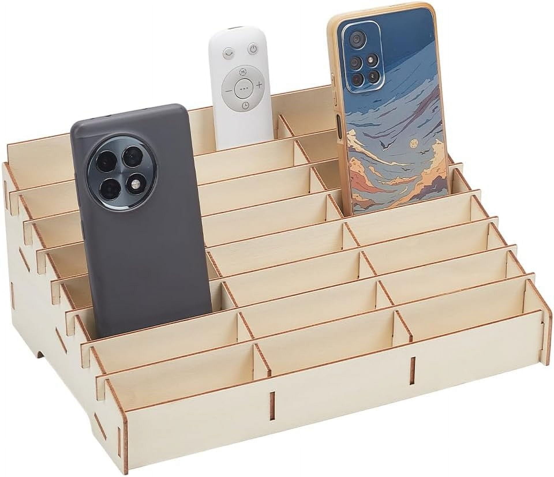 24 Grid Wooden Cell Phone Holder Phone Display Rack Wooden Phone ...