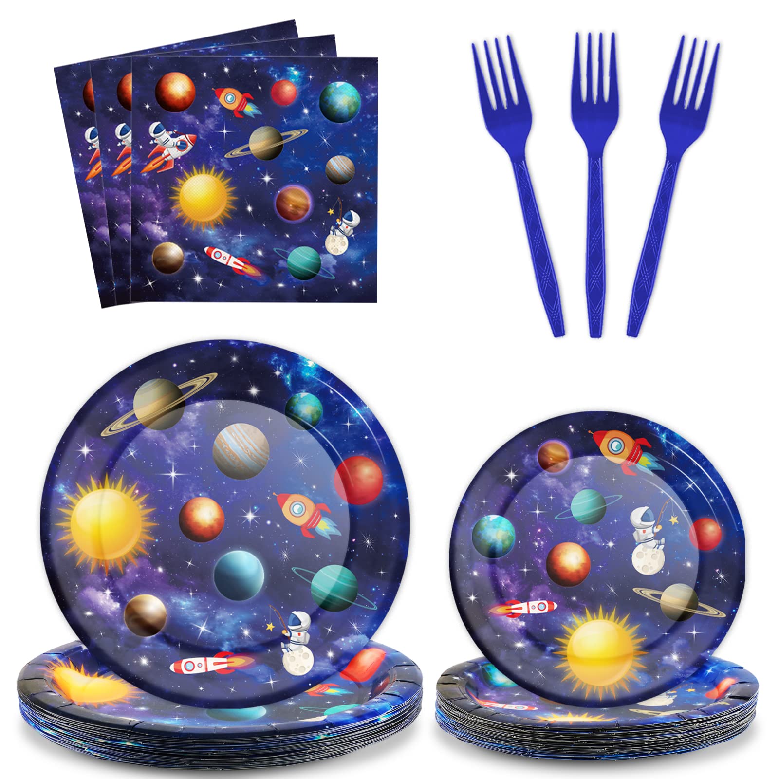24 Guests Space Theme MMF7 Party Supplies Outer Space Birthday Party ...