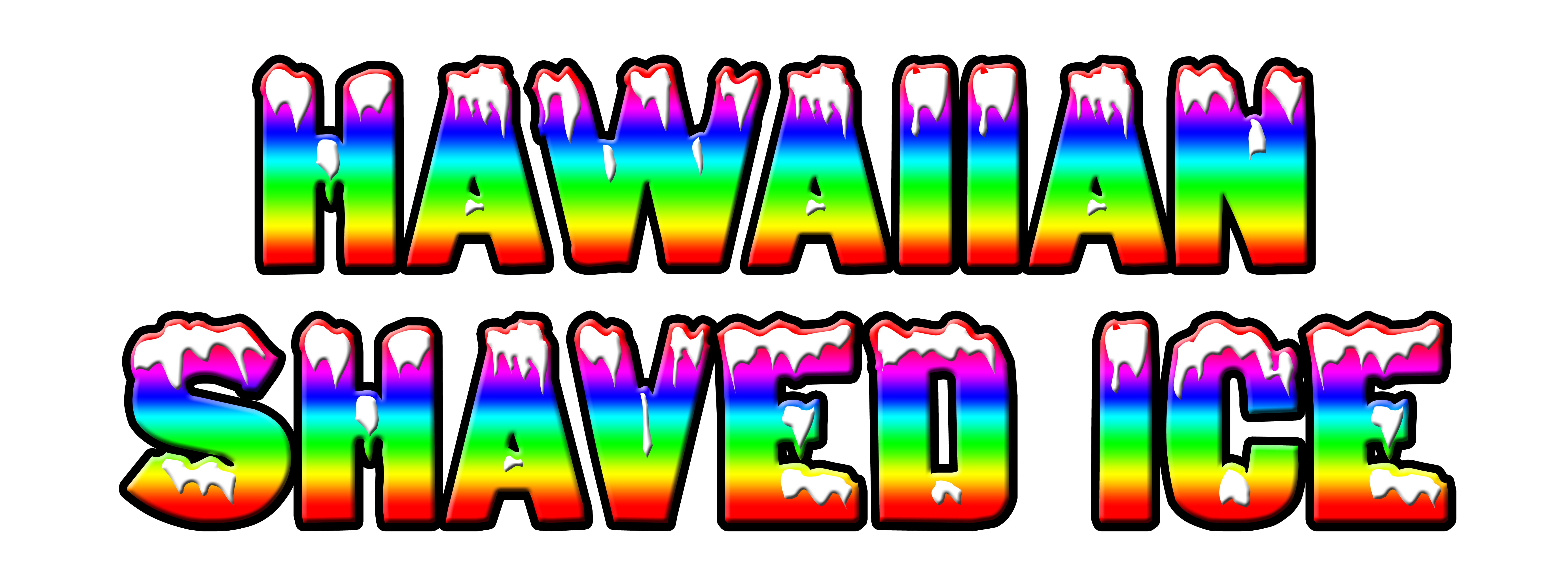 24" HAWAIIAN SHAVED ICE DECAL sticker hawaian cart stand icee icy ...