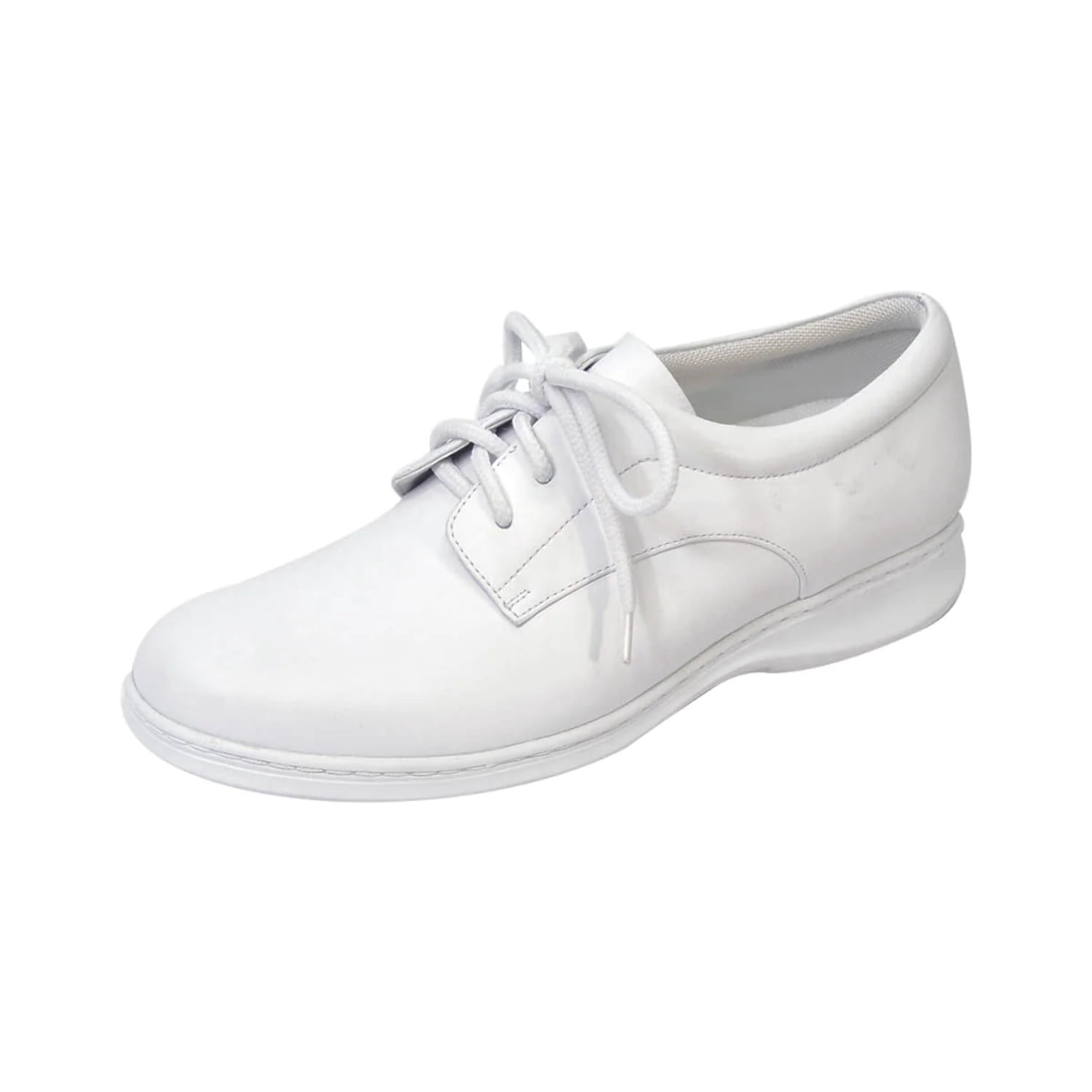 24 HOUR COMFORT Alice 2 Women's Wide Width Leather Lace-Up Shoes WHITE ...