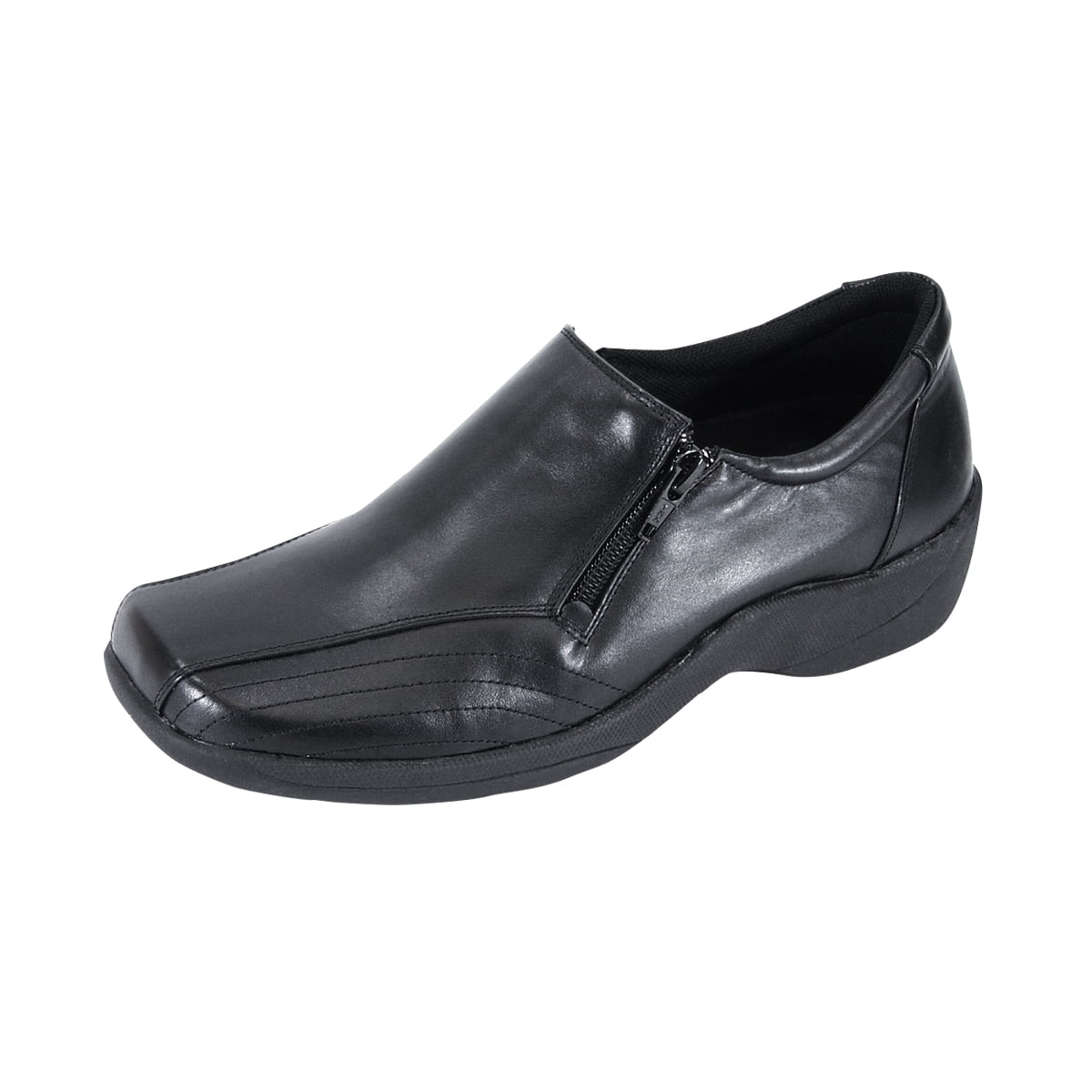 24 HOUR COMFORT Vera Wide Width Professional Sleek Shoe BLACK 9.5 ...