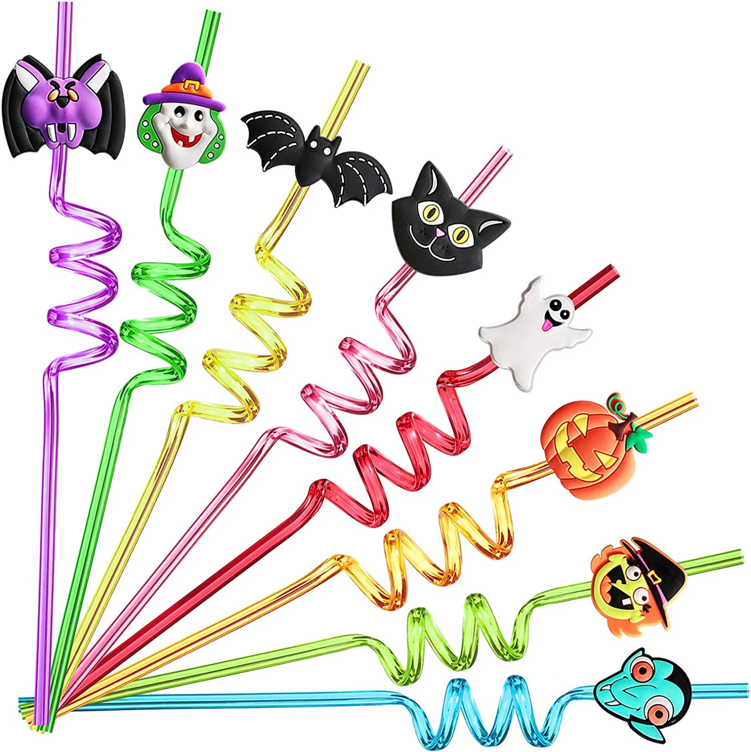 24 Halloween Party Favors Bats Ghost Cats Pumpkin Witch Spider Pattern ...