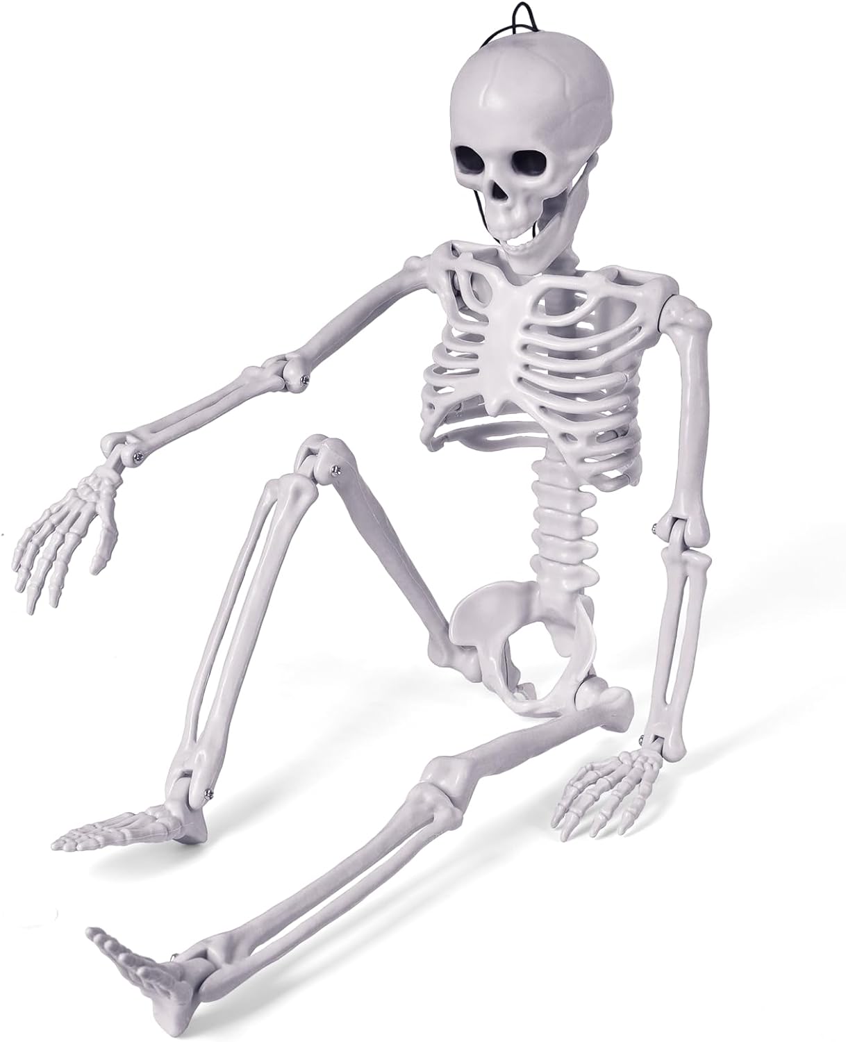 24" Halloween Skeleton Decorations,Full Body Posable,Hanging Skeleton ...