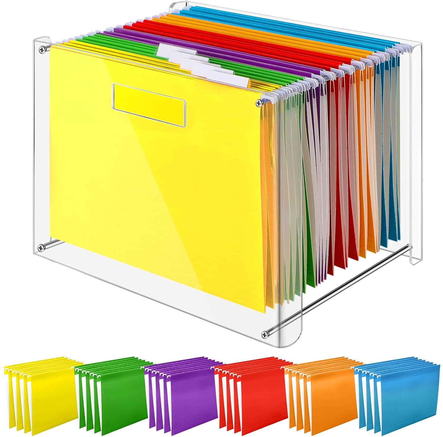 24 Hanging File Folder with Acrylic Organizer for Letter/a4 Size ...