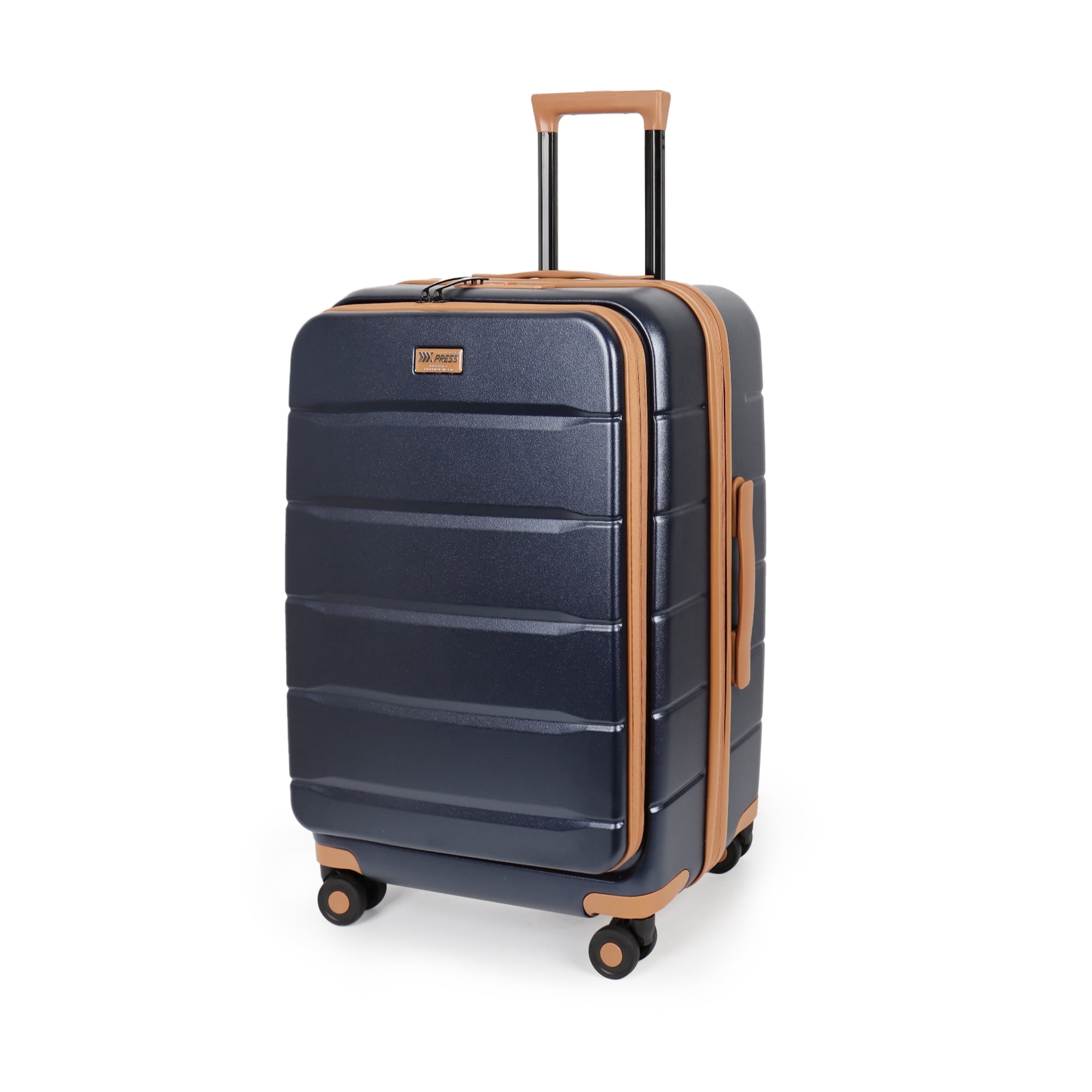 24" Hardside Spinner Luggage Expandable Front-Opening Medium Checked ...