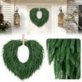 24" Heart-Shaped Wreath for Front Door – Faux Greenery Heart Wreath ...