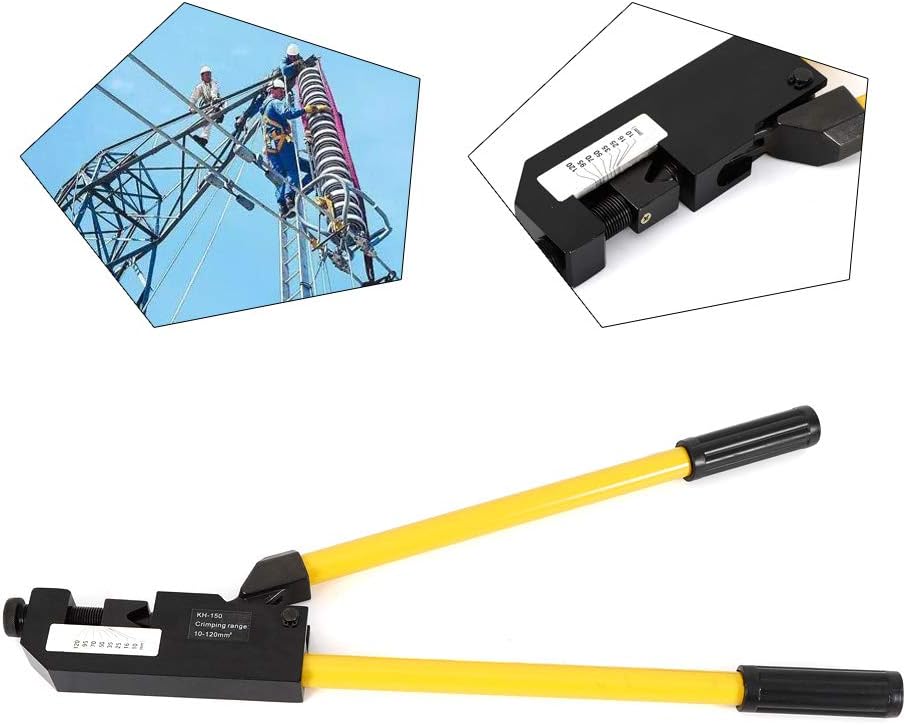 24" Heavy Duty 8-4/0 AWG Large Gauge Ring Terminal Crimper with ...