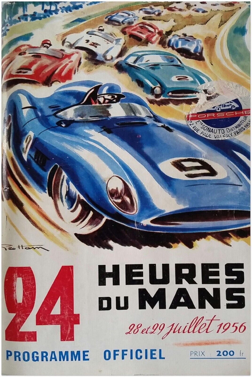 24 Heures Le Mans - 1956 - Vintage Racing Poster - Auto Posters ...