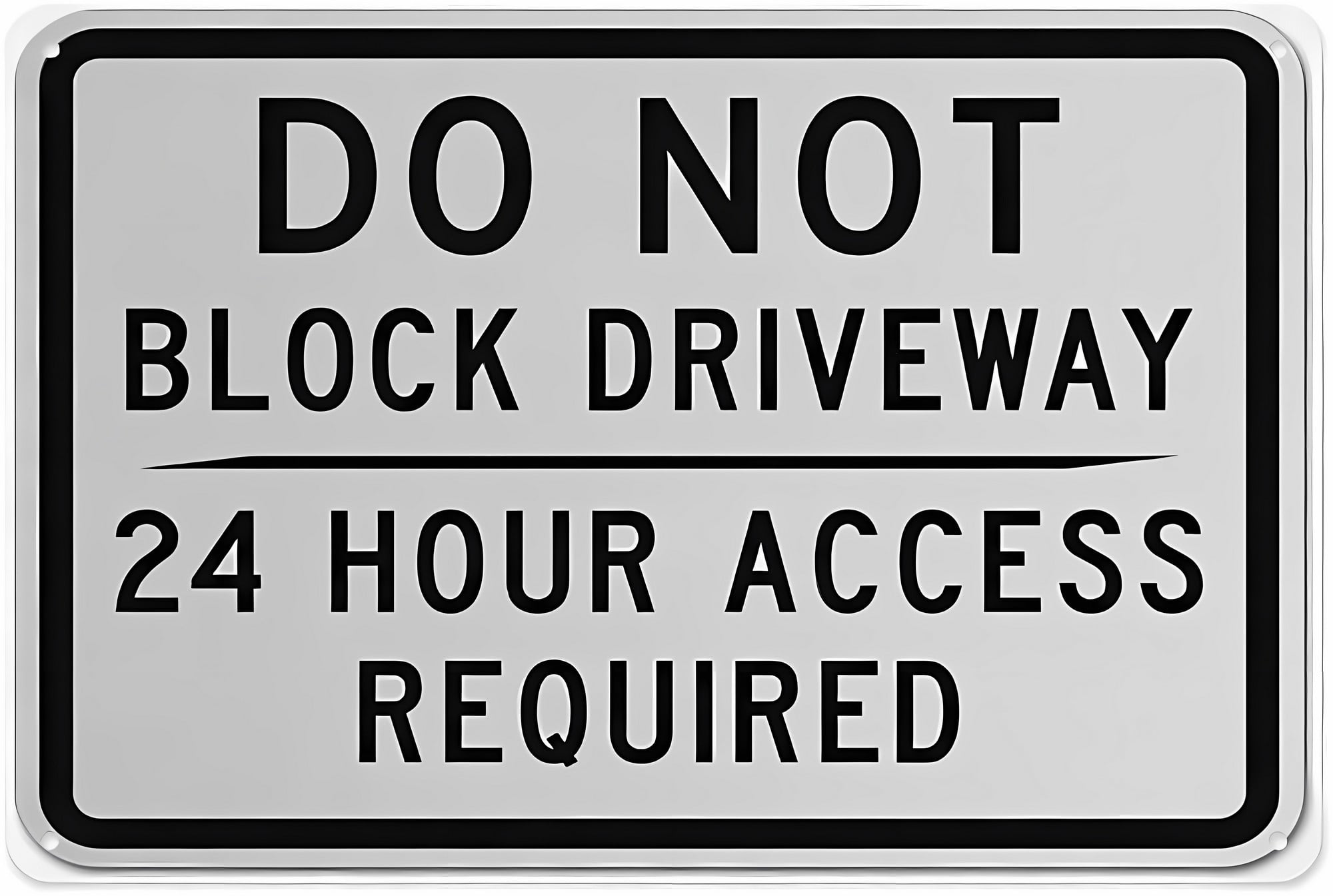 24 Hour Access Required Sign 12 x 8 Inches - Aluminum Tin Warning Sign ...
