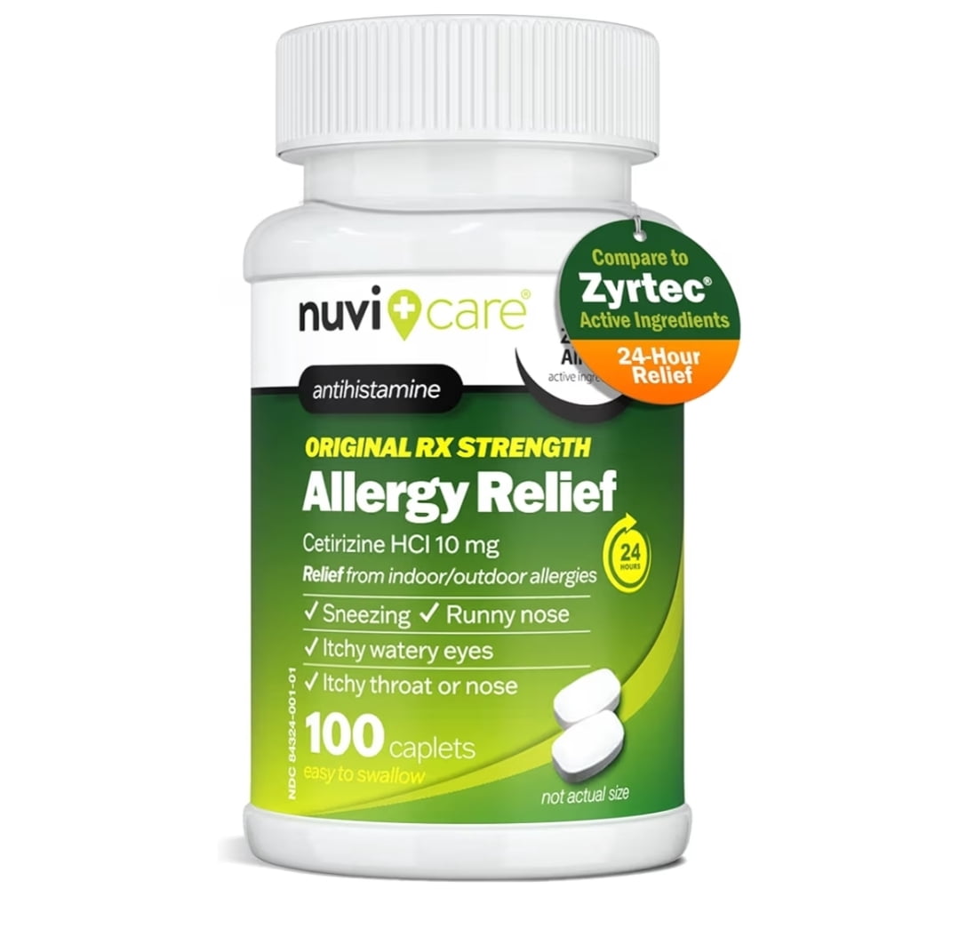 24-Hour Allergy Medicine - Cetirizine Hydrochloride 10mg Tablets ...
