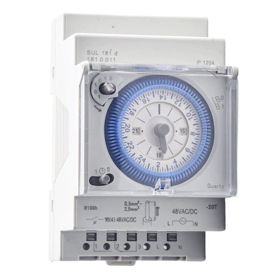 24-Hour Control Time Switch Sul181D-L Mechanical Timer 110-230Vac Screw ...