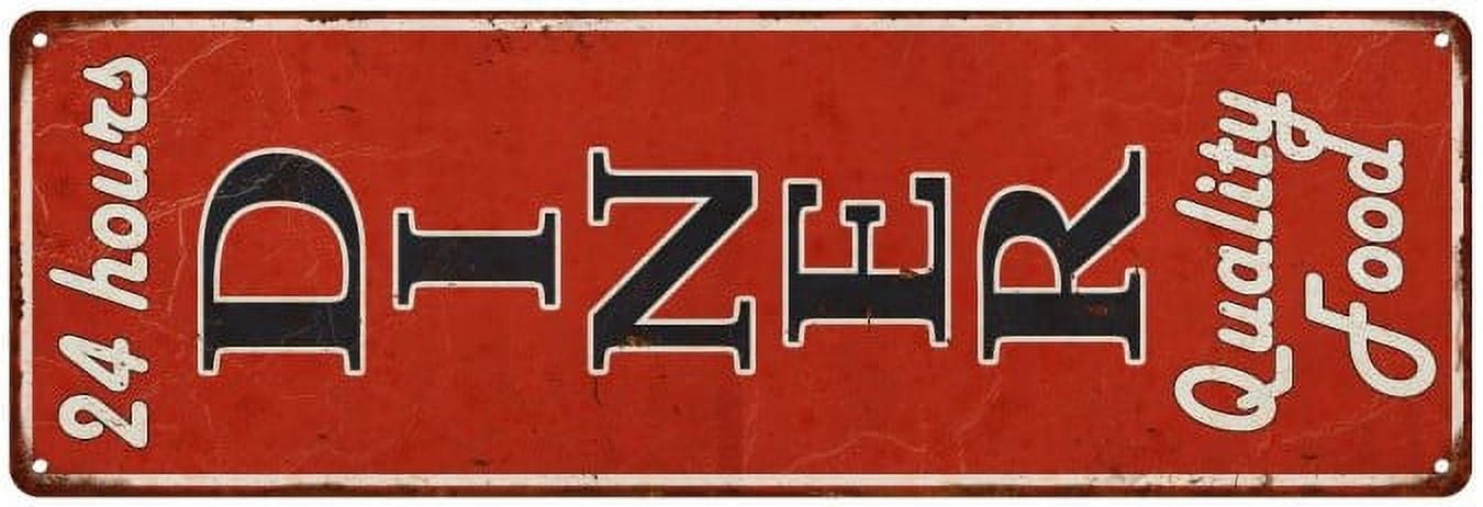 24 Hour Diner Restaurant Vintage Looking Metal Sign 6x18 206180074002 ...