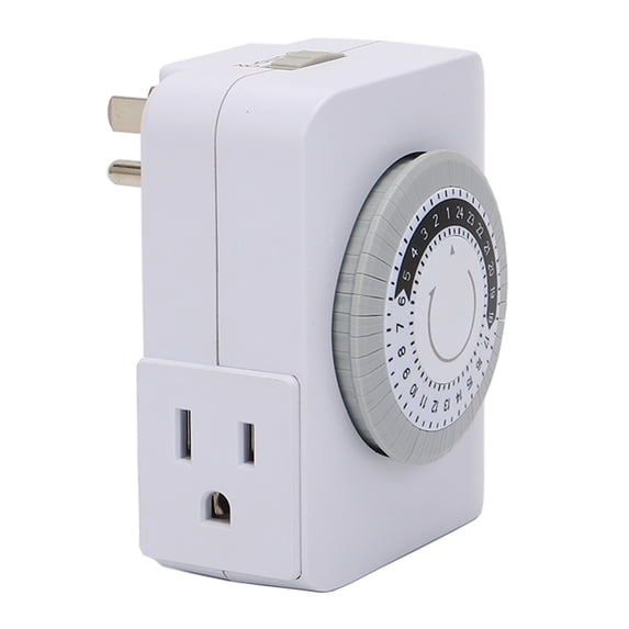 24-Hour Indoor Mechanical Timer Socket, Three-Pin And Double - Walmart.com