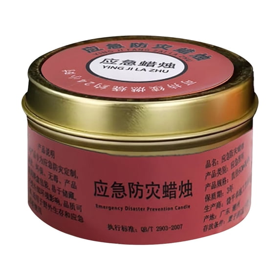 24-Hour Long Burning Emergency Survival Candle, Windproof Metal Tin ...