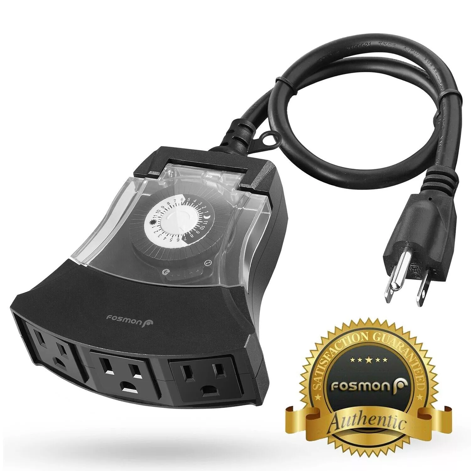 24 Hour Outdoor Mechanical 3 Outlet Timer Weatherproof Automatic Switch ...