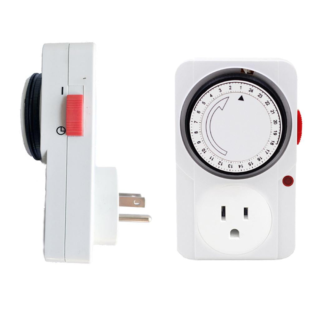 24 Hour Programmable Mechanical Timer Plug Switch, Energy-saving Socket ...