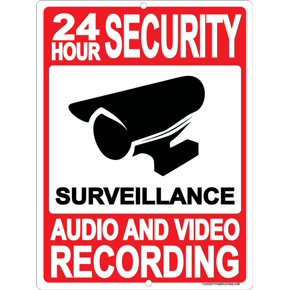 Video And Audio Surveillance Signs