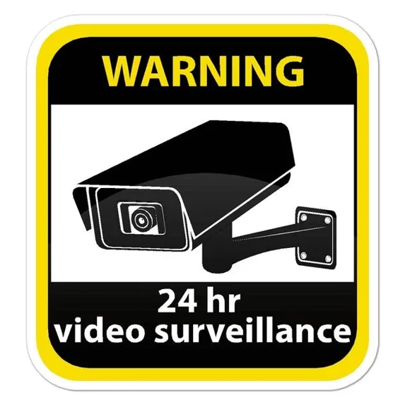 24 Hour Surveillance Sticker Indoor Outdoor Phone Decal Water Bottle ...