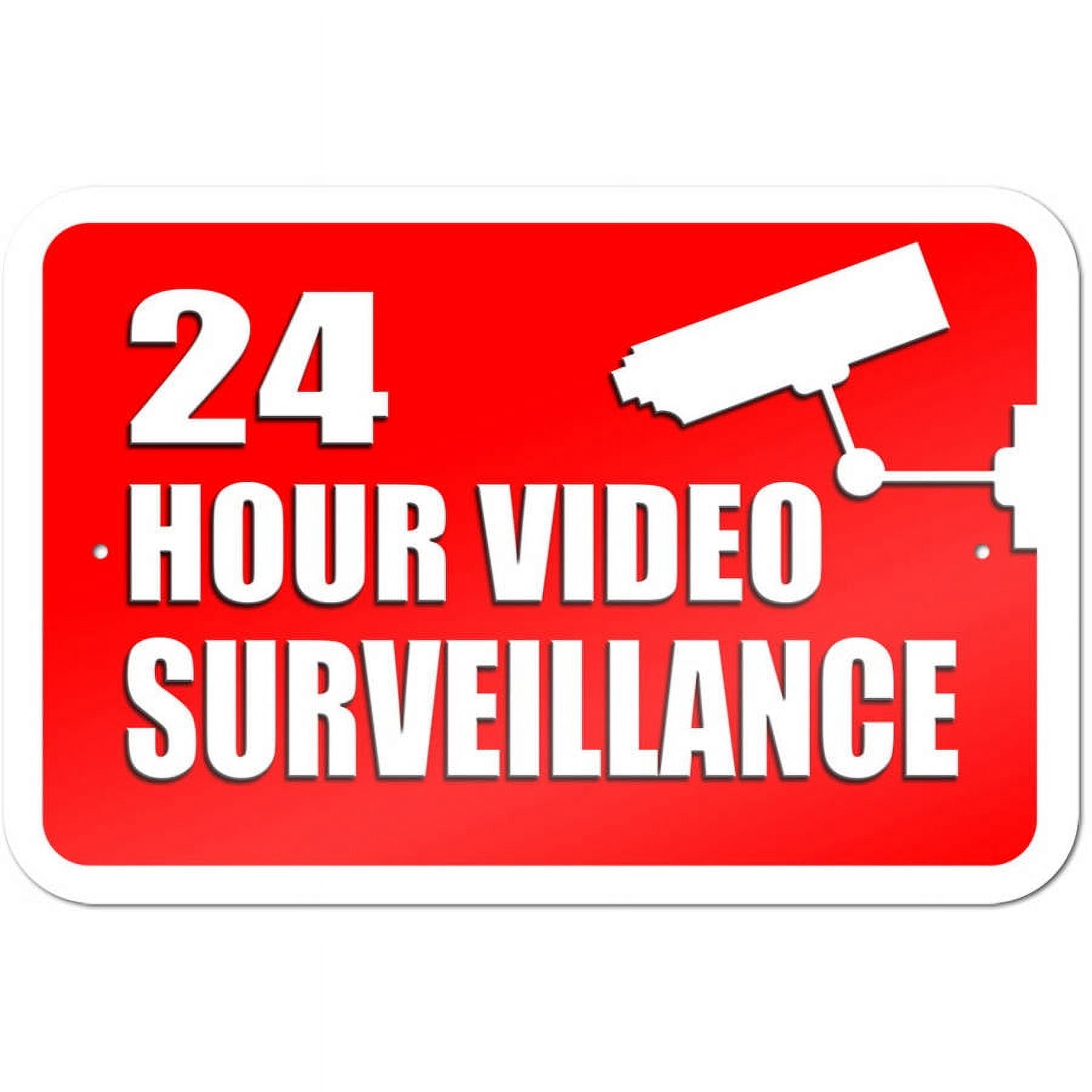 24 Hour Video Surveillance Sign - Walmart.com