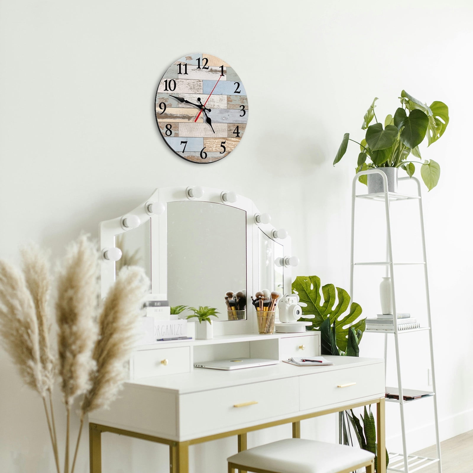 24-Hour Wall Clock, Modern Style, Density Board, Hanging for Living ...