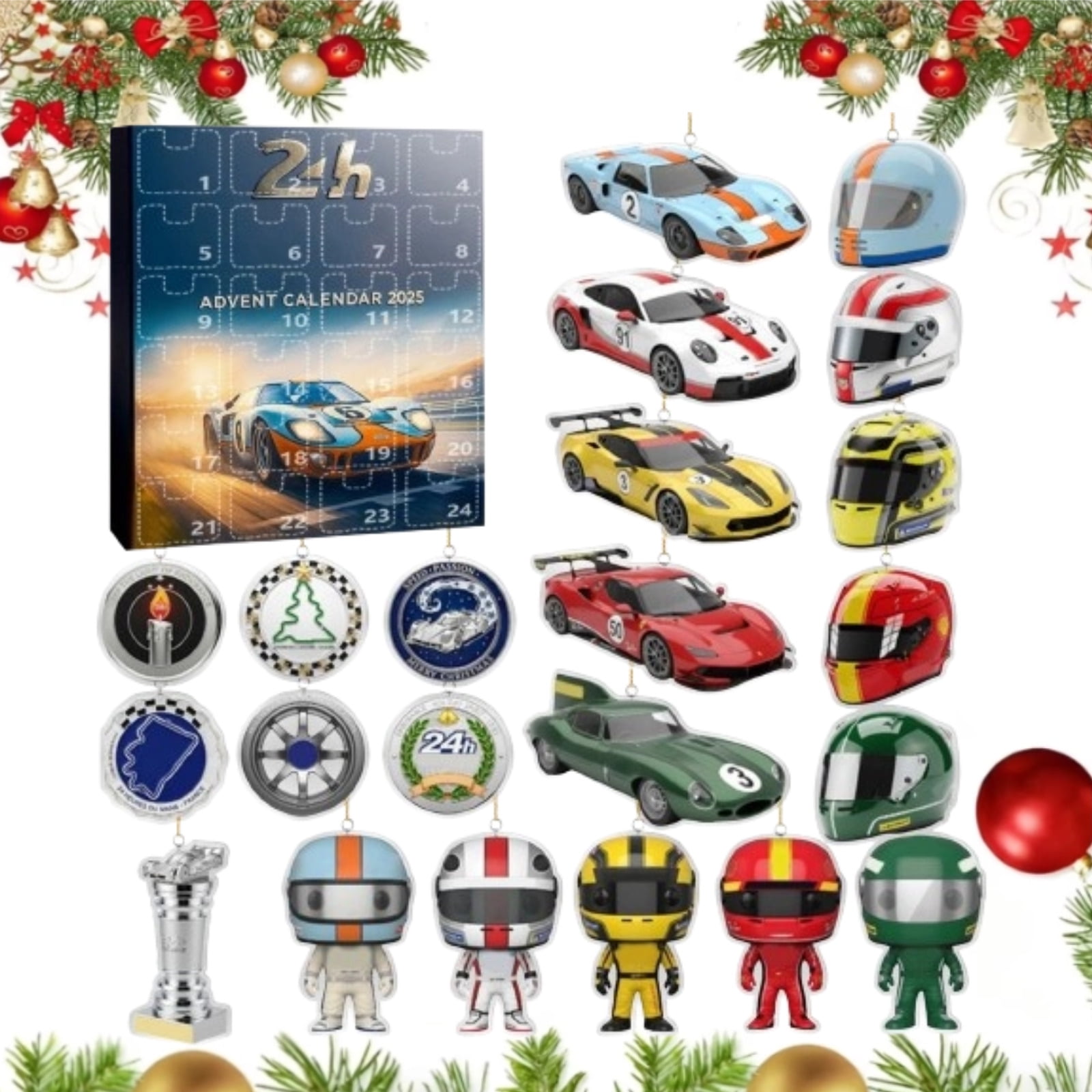 24 Hours Racing Car Christmas Advent Calendar 2025,24 Days Christmas ...