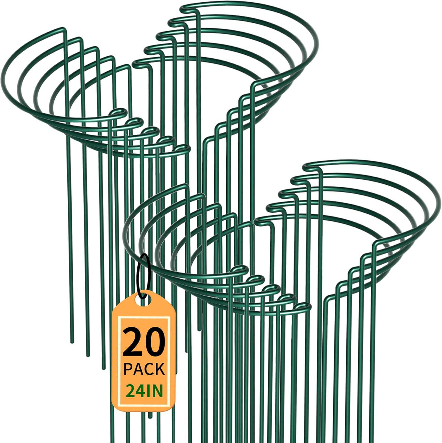 24"Hx10"D Plant Supports Stakes for Large Heavy Plants,20 Pack Peony ...