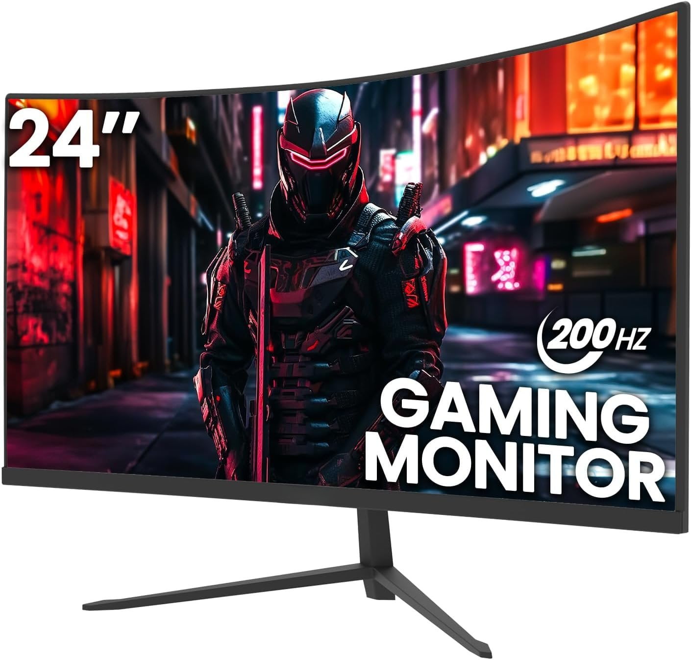24 Inch 200hz/180hz Curved Gaming , FHD 1080P Frameless Computer ...