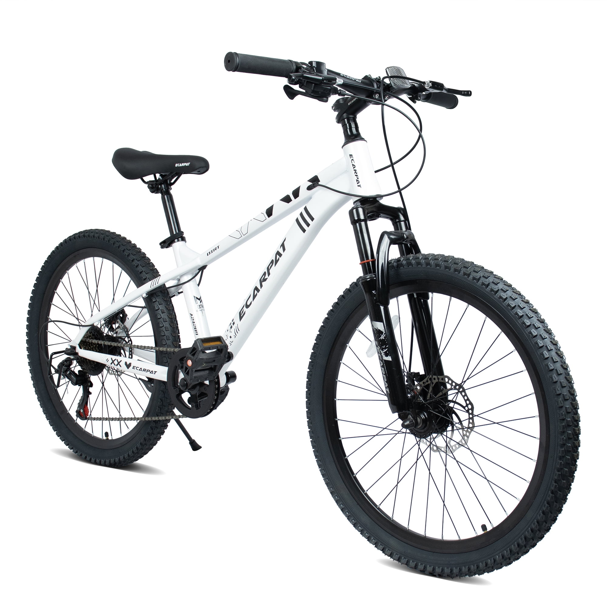 24 Inch 21 Speed Mountain Bike, Adult Mountain Bicycle with Front ...