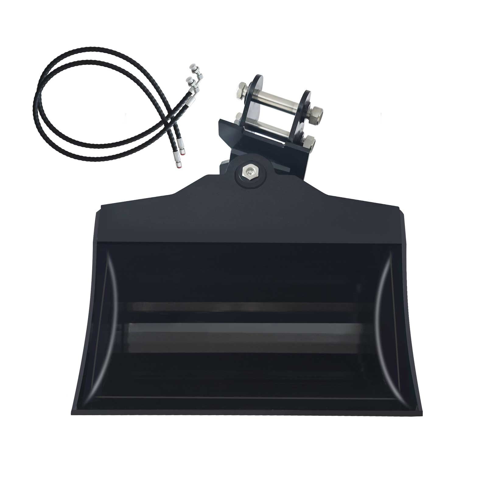 24 Inch /600mm Tilting Bucket Accessories, Flat Tooth Backhoe Bucket ...