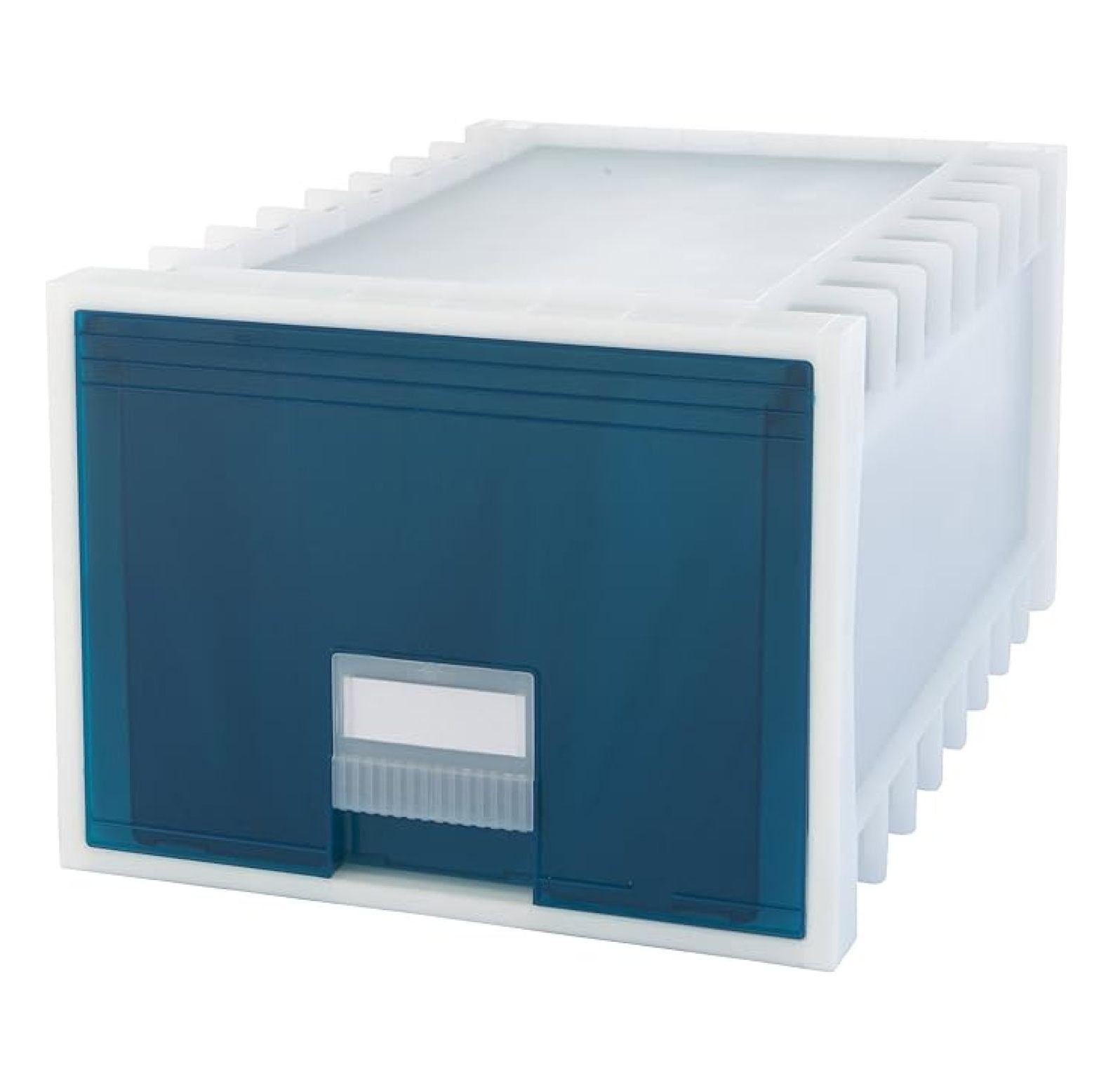 24-Inch Archive Storage Box, Letter Size Hanging Files, Frosted Aqua ...