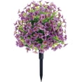 24 Inch Artificial Flower Stake Outdoor Decor - Multi-Color Garden ...