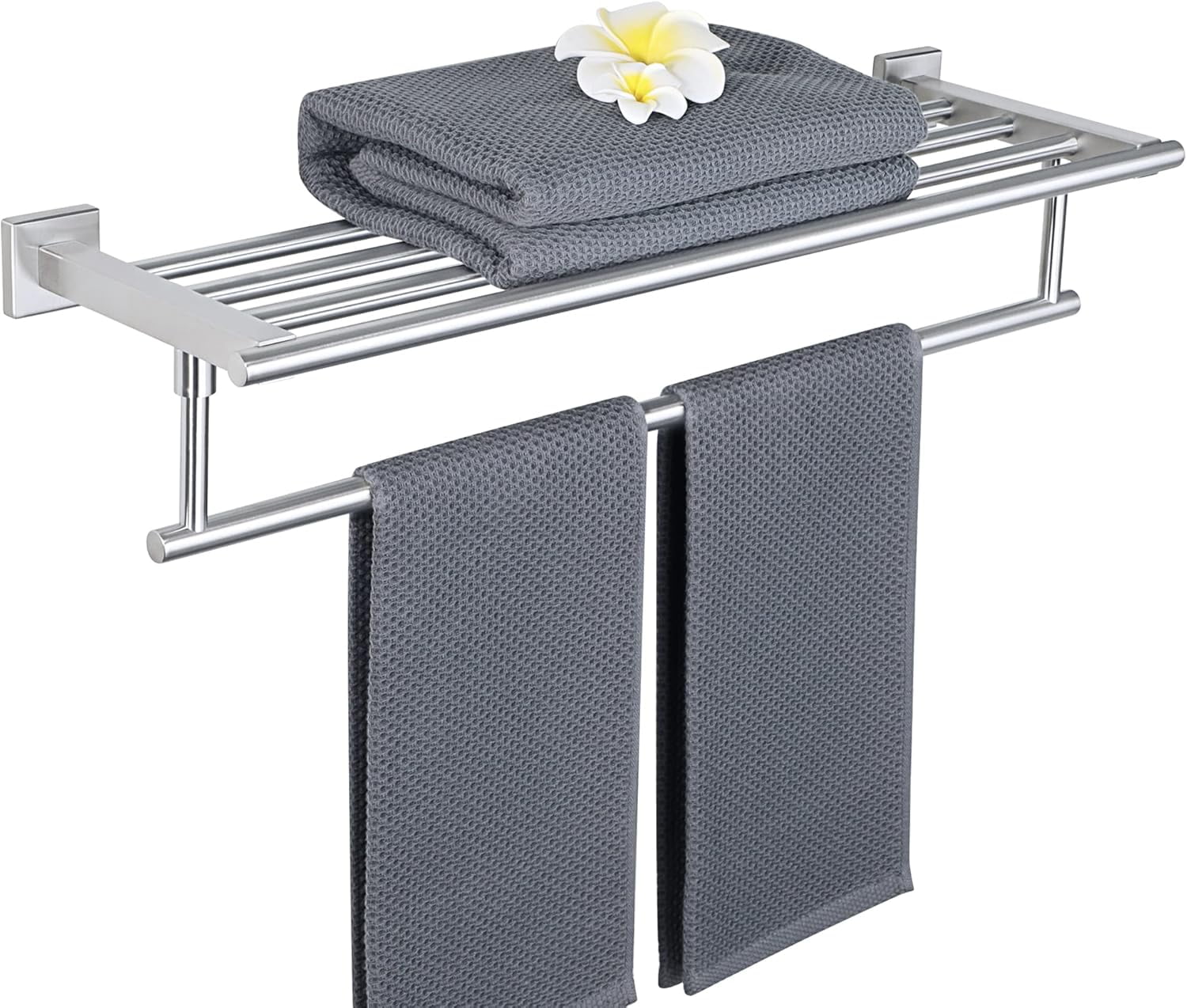 24 Inch Bathroom Towel Racks, Wall Mounted Towel Rack with Tower Bars ...