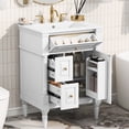 DTTRA 24" Modern Freestanding Bathroom Vanity with Ceramic Sink, Flip ...