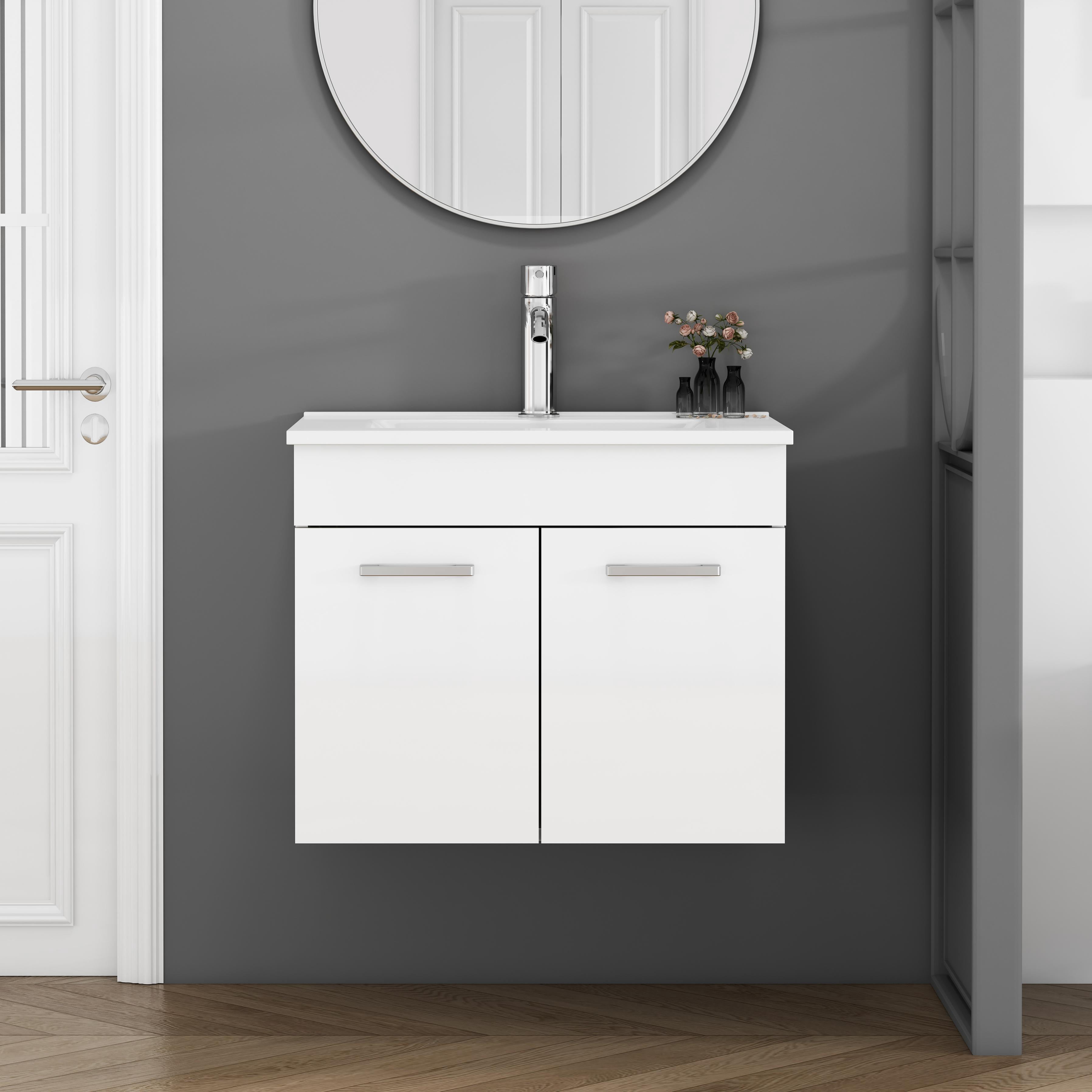 24-Inch Bathroom Vanity With Sink Combo,Wall-Mounted Bathroom Vanity ...