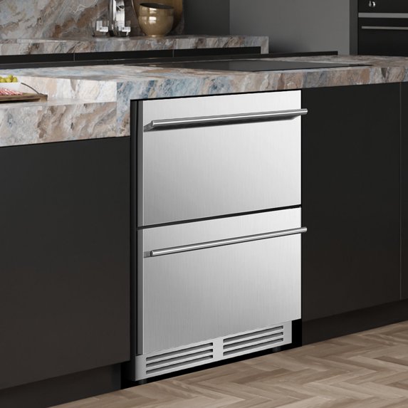 24 Inch Beverage Refrigerator Freestanding or Built-In Drawer Cooler ...