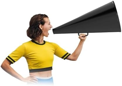 24” Inch Blank Cheer Megaphone Great for Cheerleading Soccer Games ...