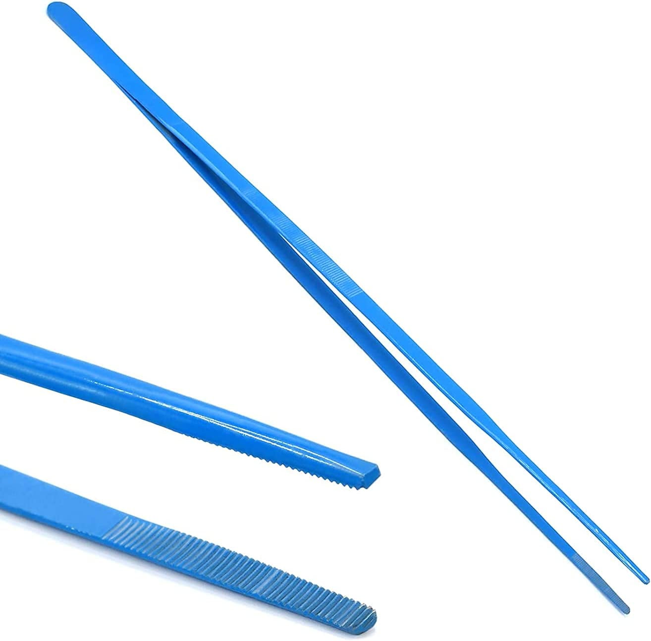 24 Inch Blue Straight Aquarium Tweezers Stainless Steel Tweezer with ...