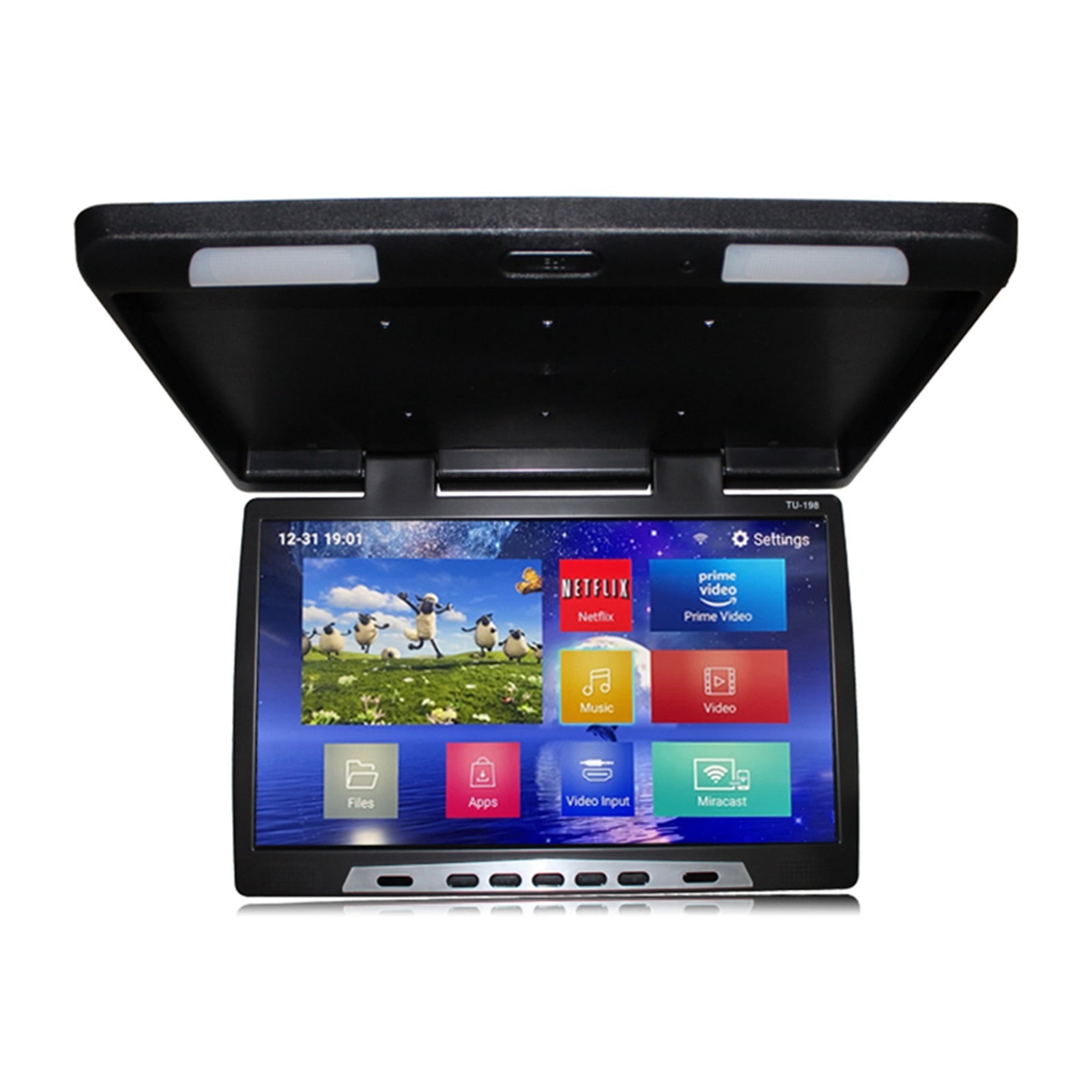 24 Inch Car Monitor 2+16GB Car Ceiling TV 1080P MP5 Video Playe HD Roof ...