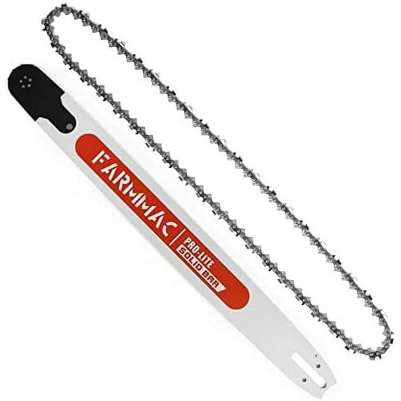 24 Inch Chainsaw Guide Bar & Chain Combo Alloy Chainsaw Bar, 3/8" Pitch ...