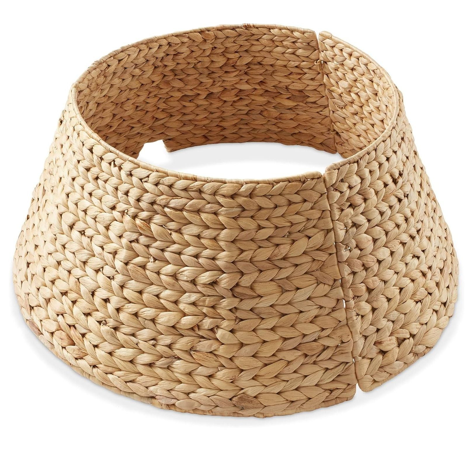 24-Inch Christmas Tree Collar, Woven Water Hyacinth Tree Base Cover ...
