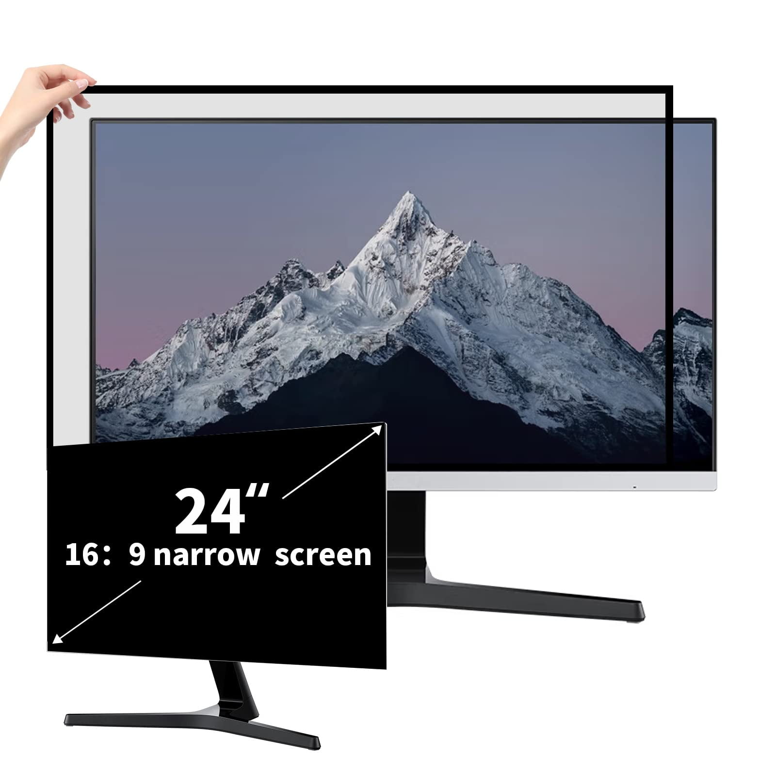 24 Inch Computer Privacy Screen Filter for 16:9 Narrow Screen Monitor ...