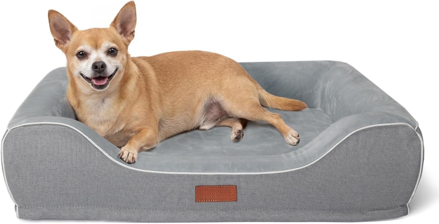 24 Inch Couch Bed for Small Dogs/Cats,Cooling Memory + Egg Crate ...