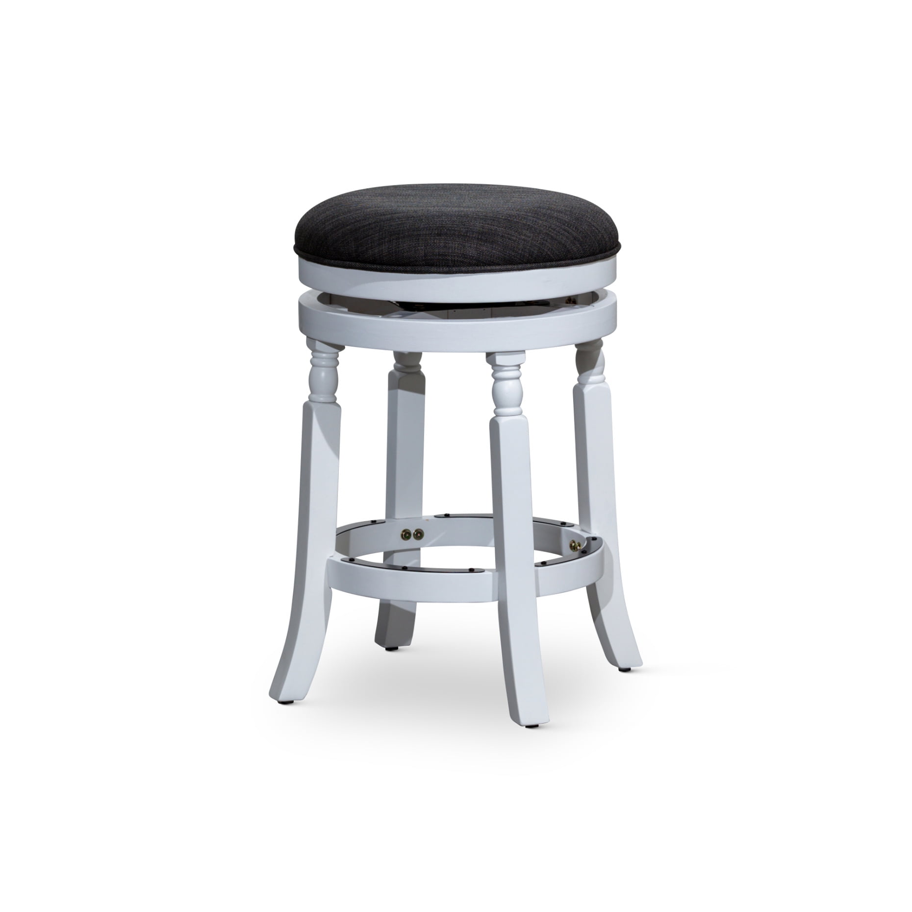24 Inch Counter Height Backless Swivel Stool, Modern Upholstered Bar ...