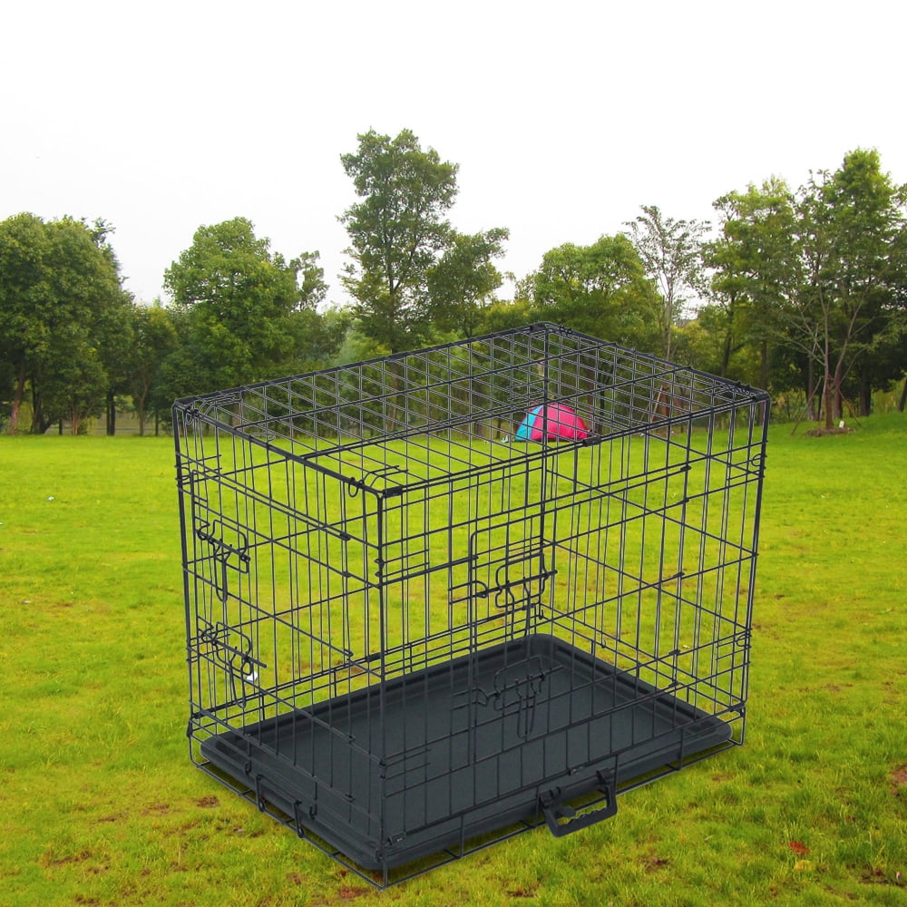 24 Inch Dog Crates for Large Dogs Folding Mental Wire Crates Dog ...